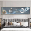 Silver Modern Style Floral Landscape | Crystal Porcelain 5D Wall Art
