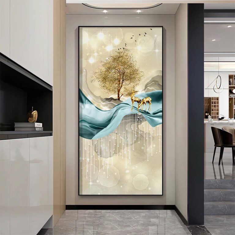 Crystal Porcelain 5D Diamonds Wall Art Deer’s Nature Scene