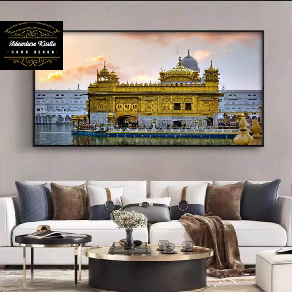 Crystal Porcelain 5D Wall Art Golden Temple Close Look up Darshan ...