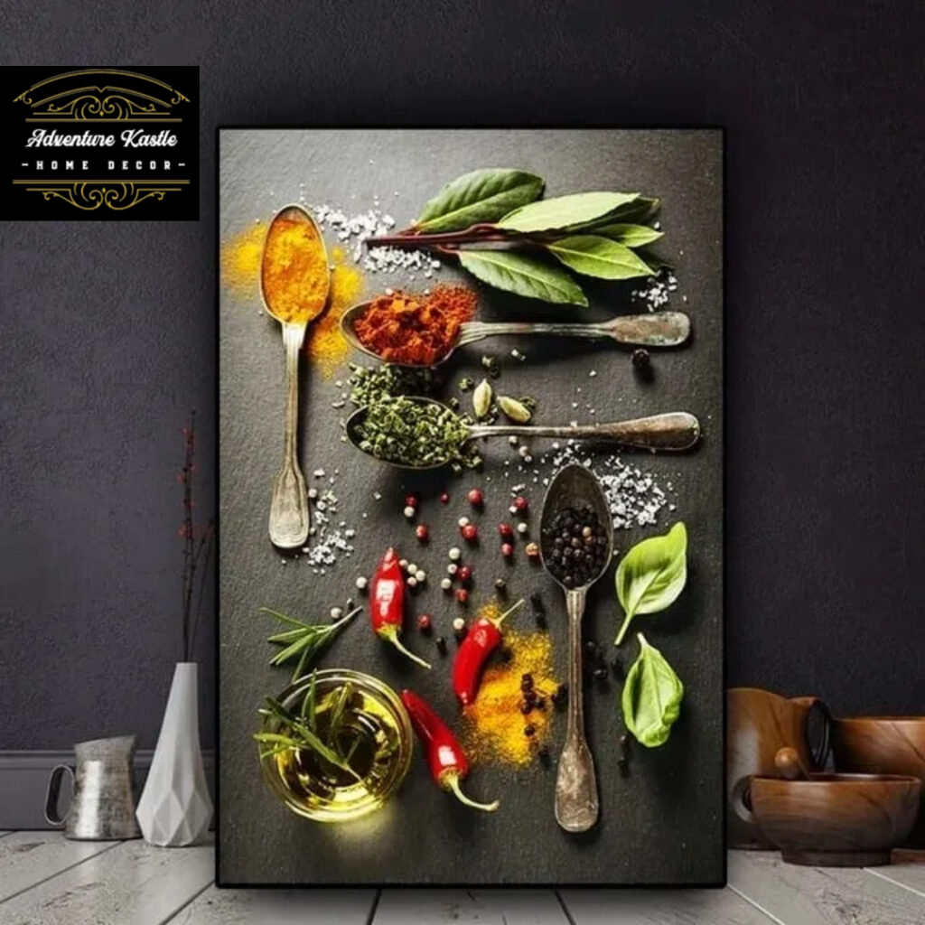 Modern Cooking Spices Crystal Porcelain 3D Wall Art - Adventure Kastle ...