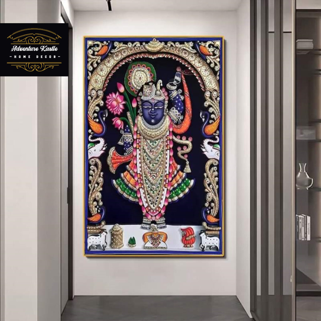 Tirupati Balaji Lord Venkateshwara Crystal Porcelain 3D Wall Art