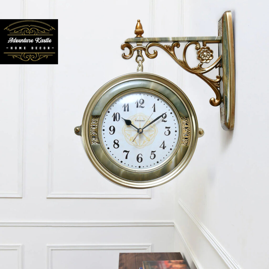 Pease Double Sided Bracket Station Wall Clock Copper - Adventure Kastle ...