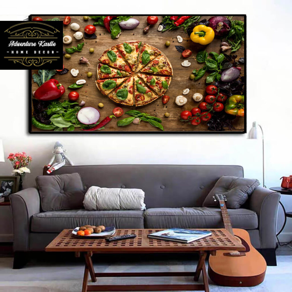 Italian Pizza Wall Painting Crystal Porcelain 3D Wall Art - Adventure ...